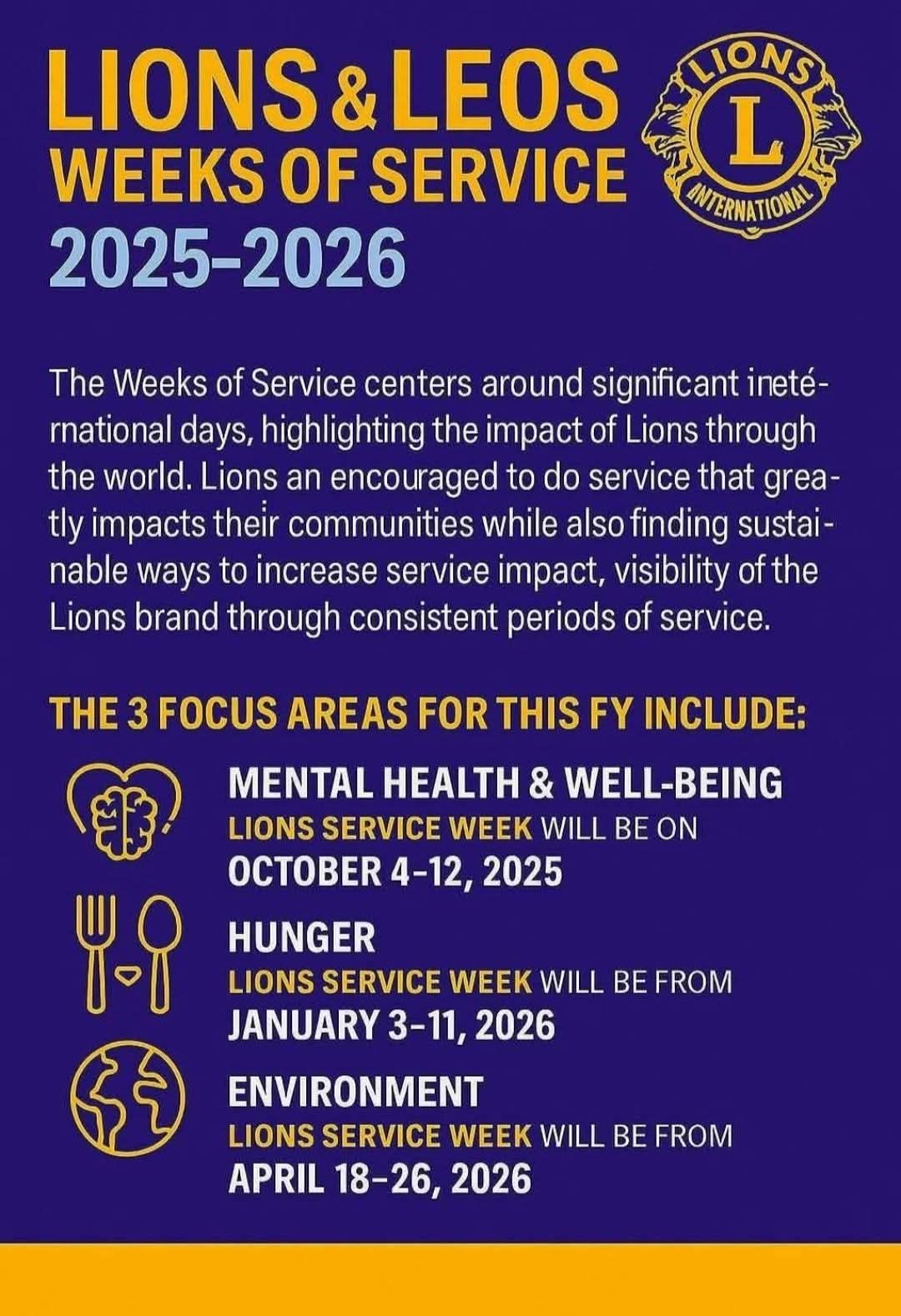 Lions & Leos Weeks of Service 2025–2026 - Perkumpulan Lions Indonesia ...